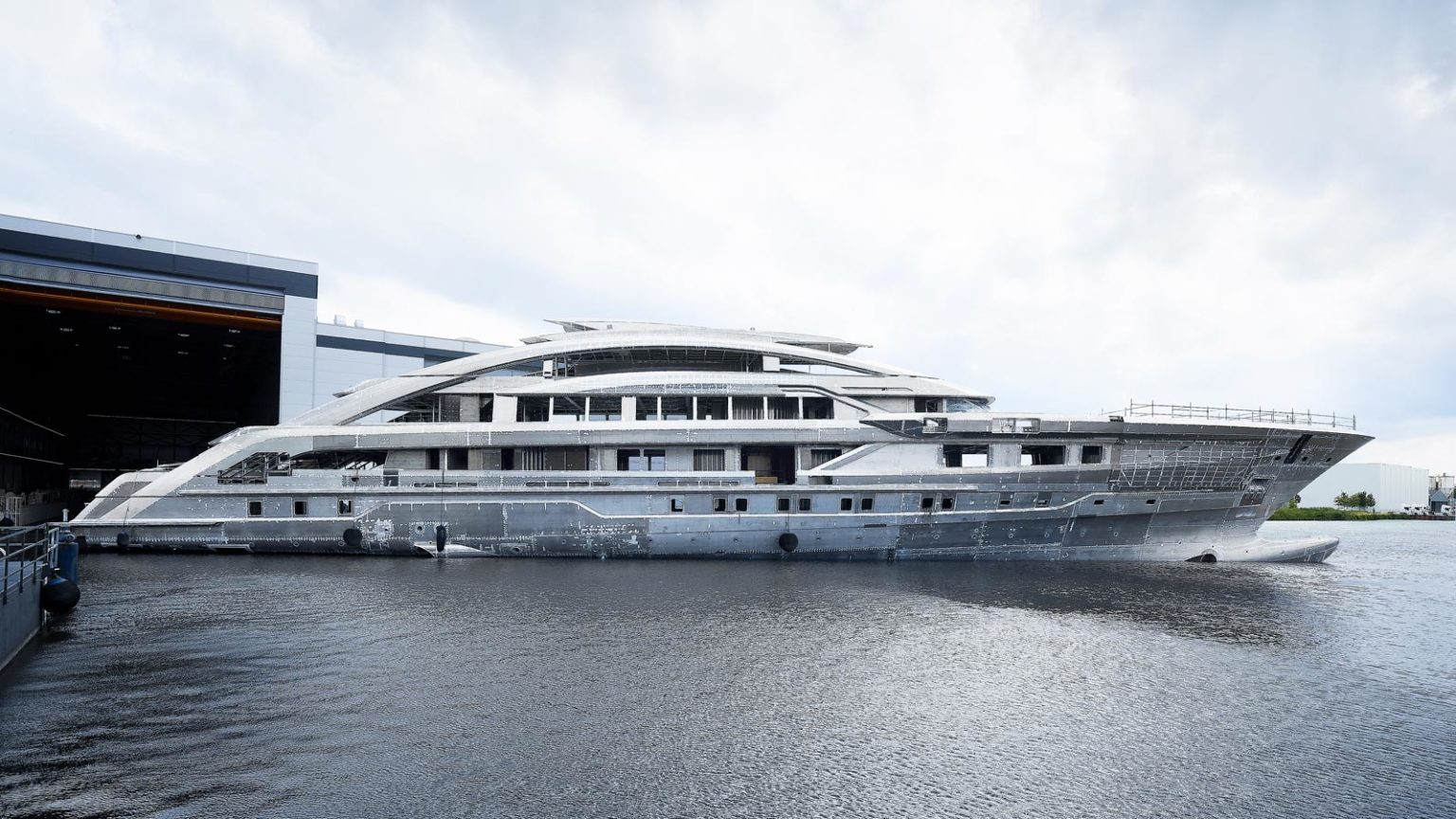 The hull and superstructure of 80-metre Project Cosmos are now joined ...
